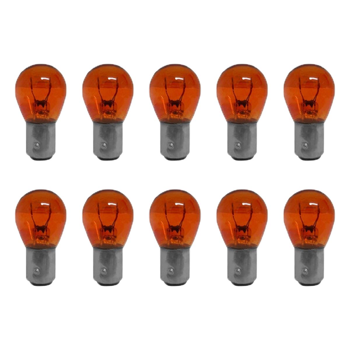 Lampada 12594 Amarelo 21/4W 2 Polos Pinos Em V Freio uso geral Caixa C