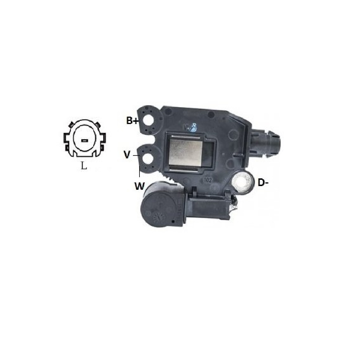 Regulador Voltagem Etios referencia 2612192 para Alternador Valeo 270