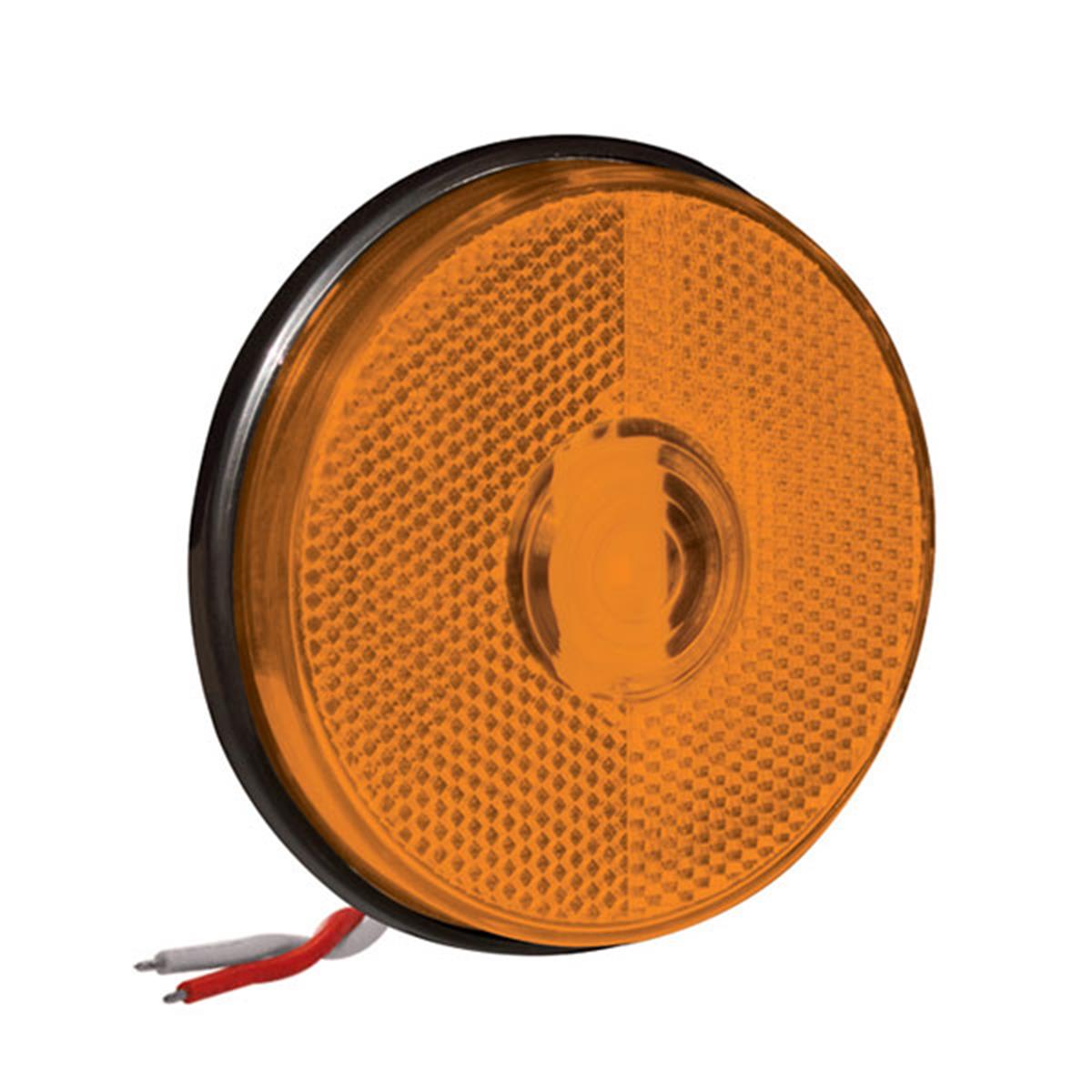 Lanterna Lateral Led Amarelo uso geral Com Cabos Em Acrilico