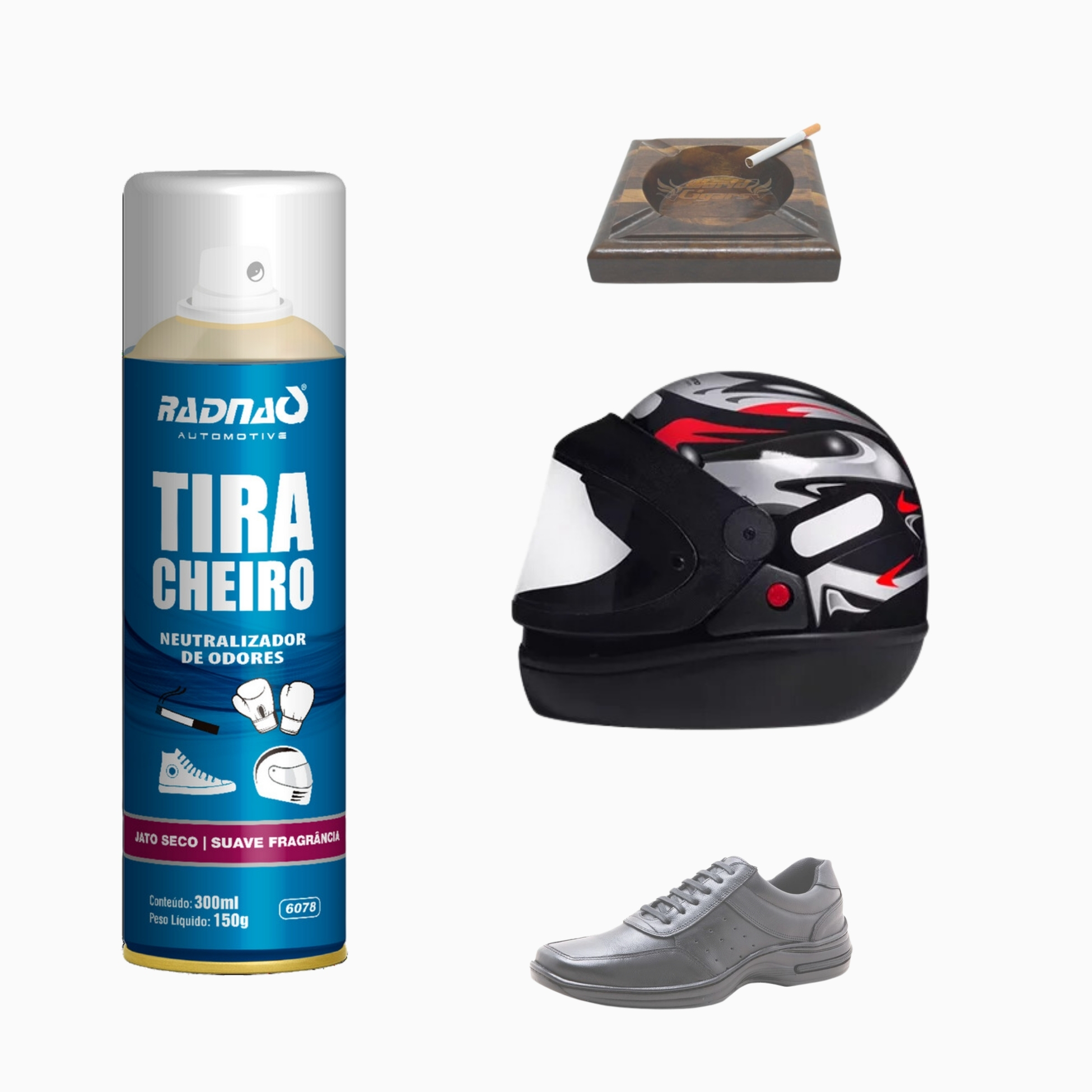 Tira Cheiro Aerosol 300Ml Radnaq Elimina Odores Desagradáveis No Inter