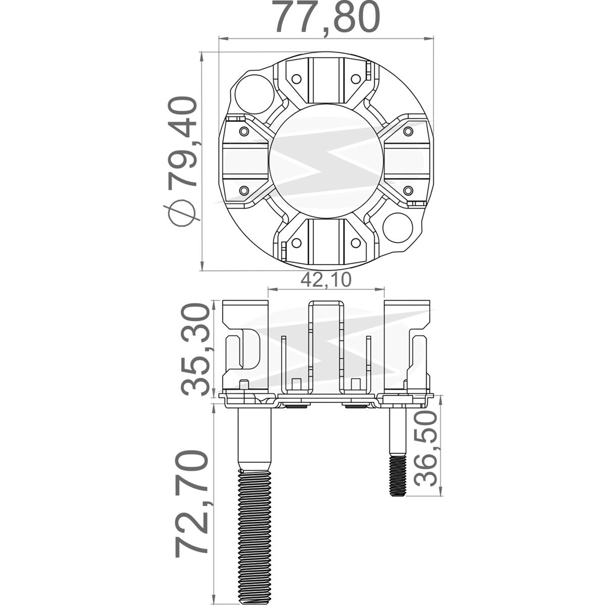 Porta Escova 39Mt D11 D12 D13 D16 Freightliner Acert C10 C11 C12 C13 C