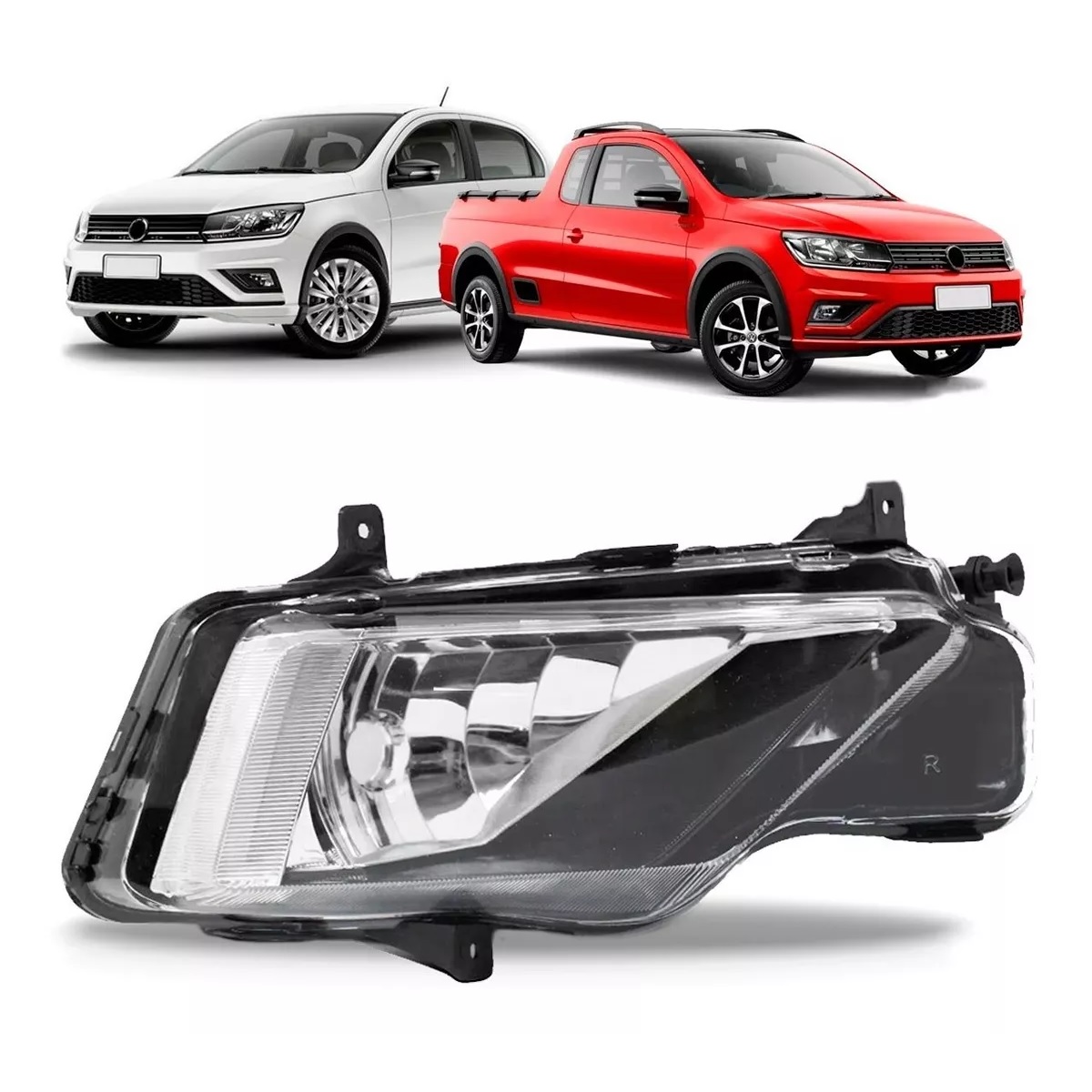 Par farol milha auxiliar Saveiro G7 Gol Track 2017 2018 2019